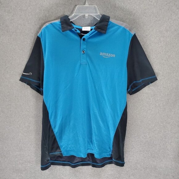 Amazon | Shirts | Amazon Men Polo Shirt Xl Blue Logo Short Sleeve ...